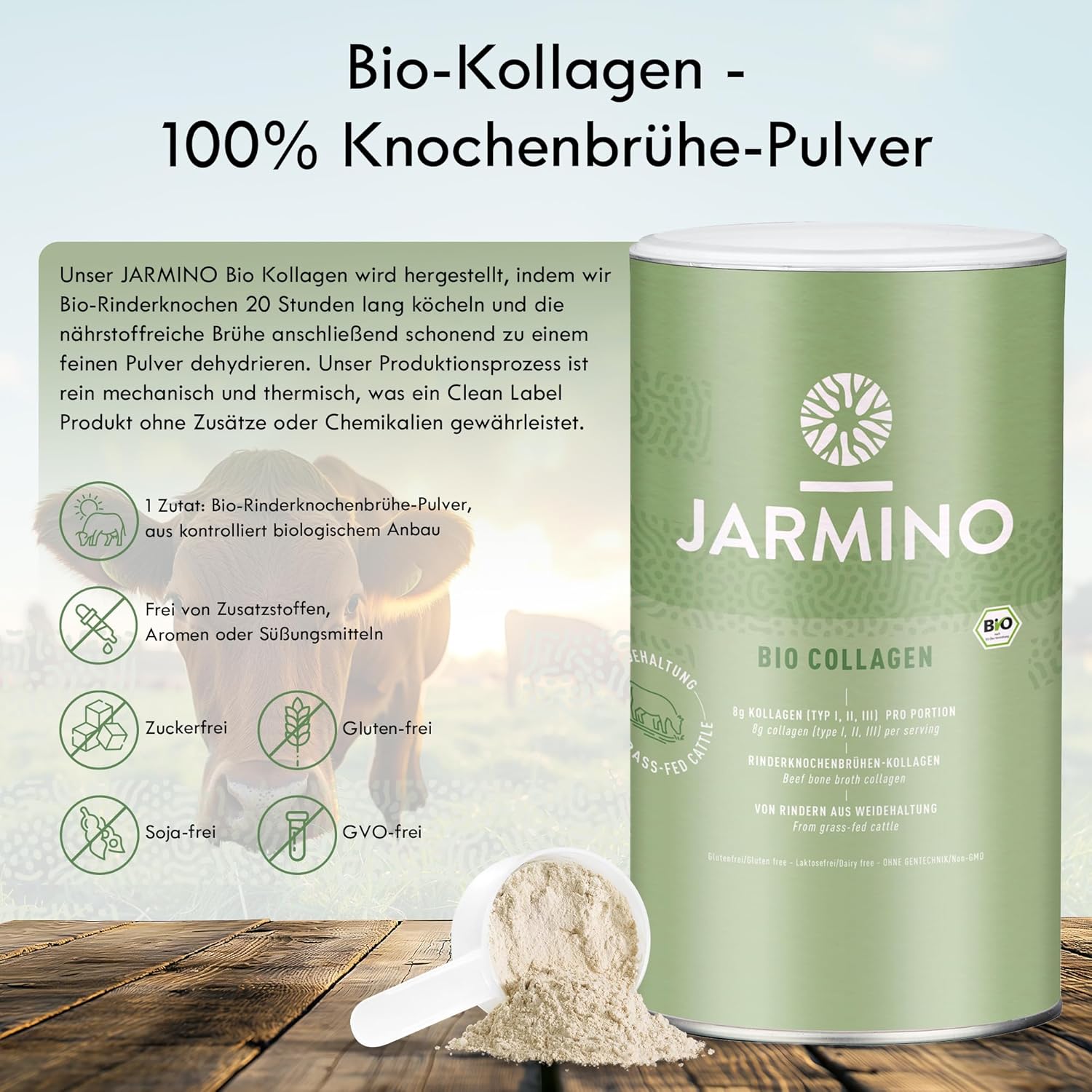 Bio Kollagen | JARMINO® – JARMINO® Knochenbrühe & Kollagen Pulver